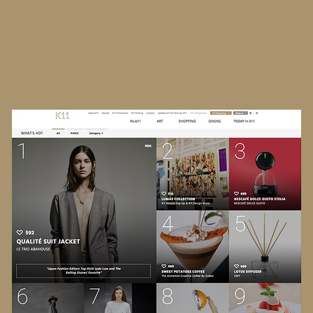 K11 WHAT'S HOT | Showcases | As One Interactive